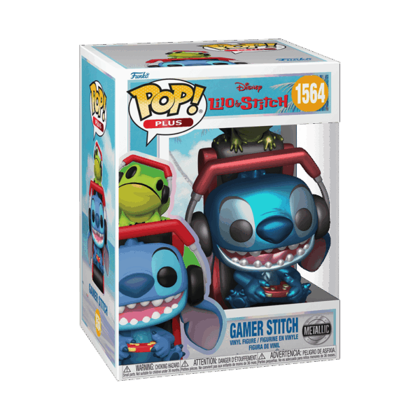Lilo & Stitch - Gamer Stitch Metallic Funko Pop! Plus - El Mundo de Eli